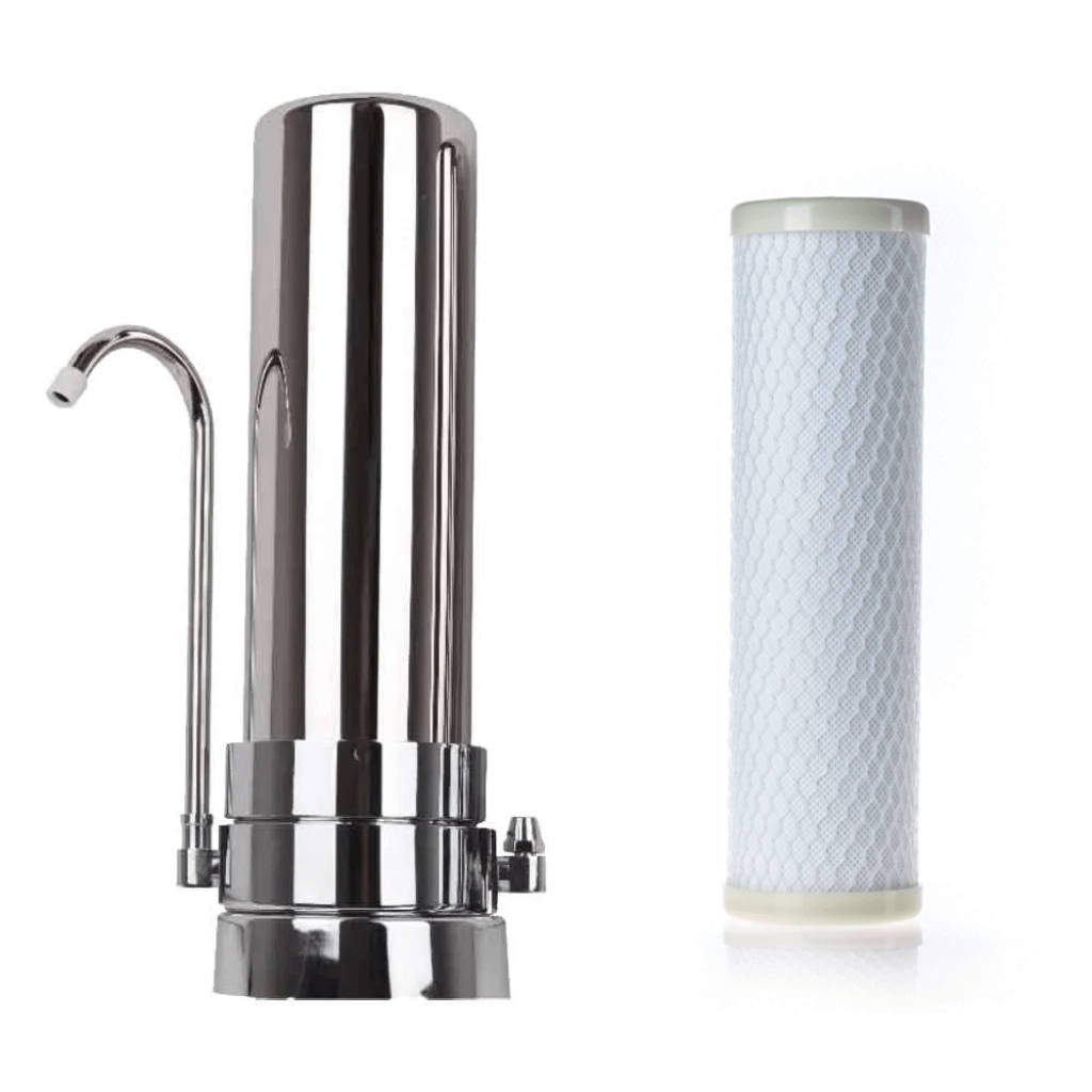 Tap Water Filter Countertop Single Inox Housing with CTO UF Filter ...