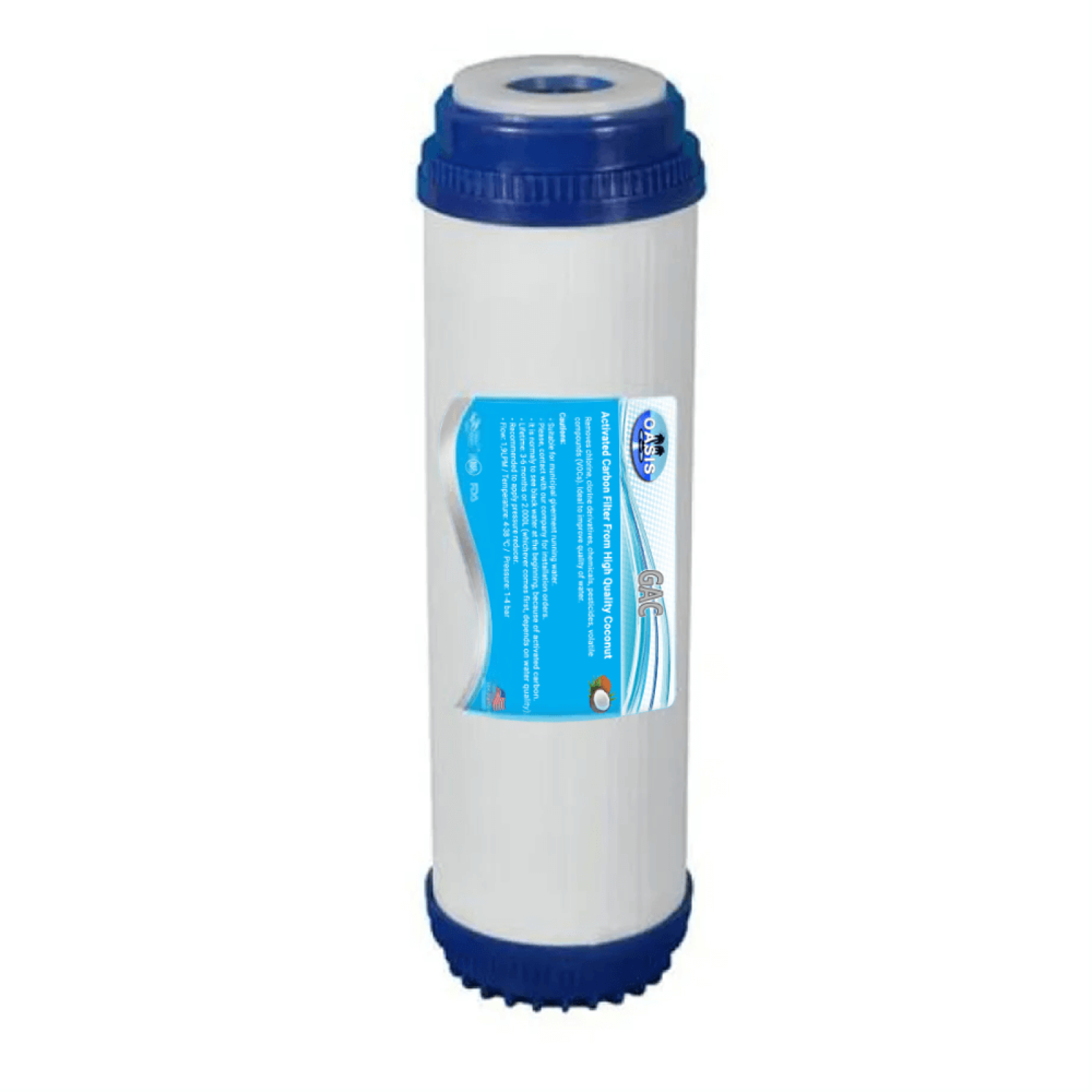 Water Filter Granular Activated Carbon GAC 10" | OASIS GAC