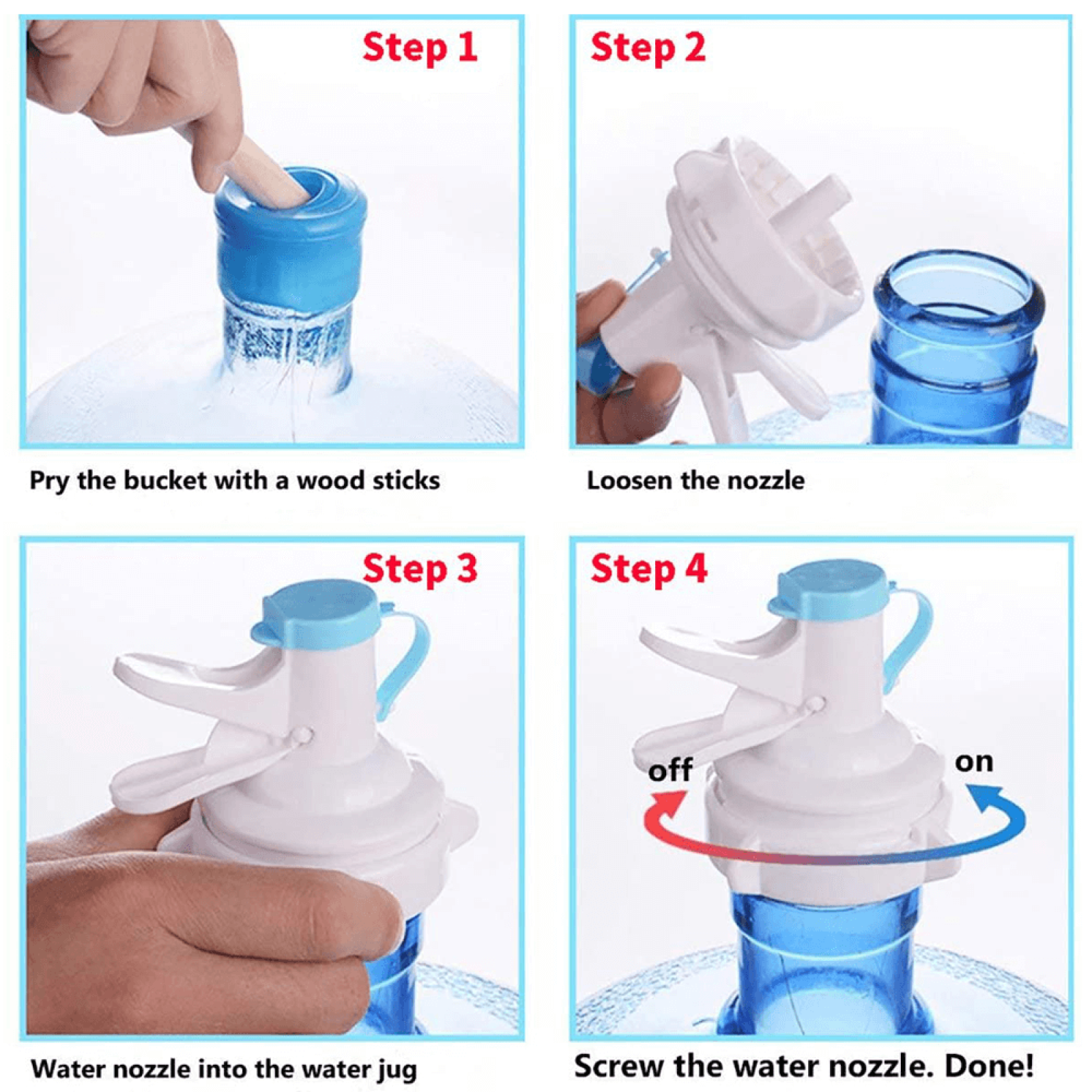 Water Bottle Stand & Faucet. The Ideal Solution for Easy Use Everywhere